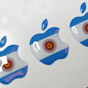 Apple Stickers (ARGENTINA Flag) for Iphone, Macbook, Ipad, Imac or Any ...