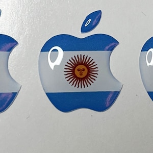 Apple Stickers (ARGENTINA Flag) for Iphone, Macbook, Ipad, Imac or Any ...