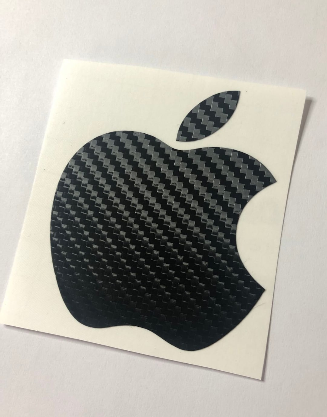 Carbon Apple Logo Sticker, Apple Accessory, Decal, 2D Sticker, Flat ...