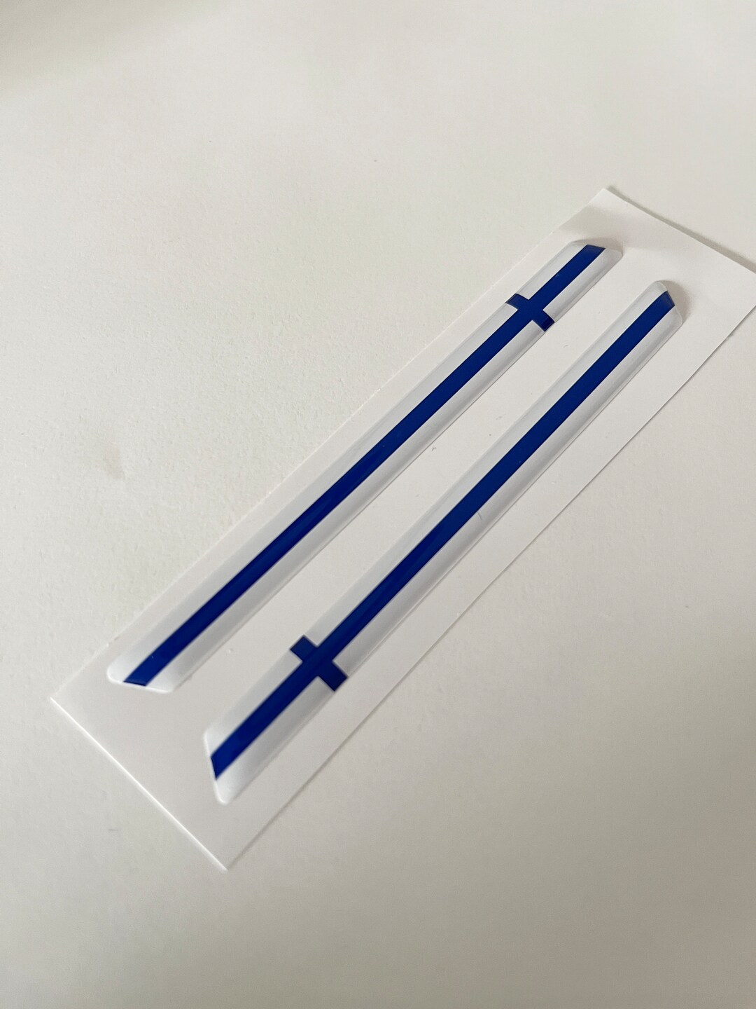 Finnish Flag Stickers: 3D Domed Resin Decal (2pcs) - Etsy