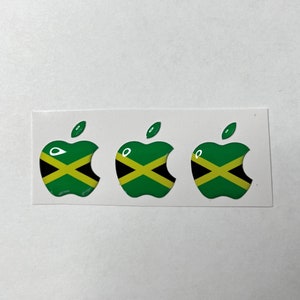 Apple Stickers (flag of Jamaica) for Iphone, Macbook, Ipad, Imac or Any ...