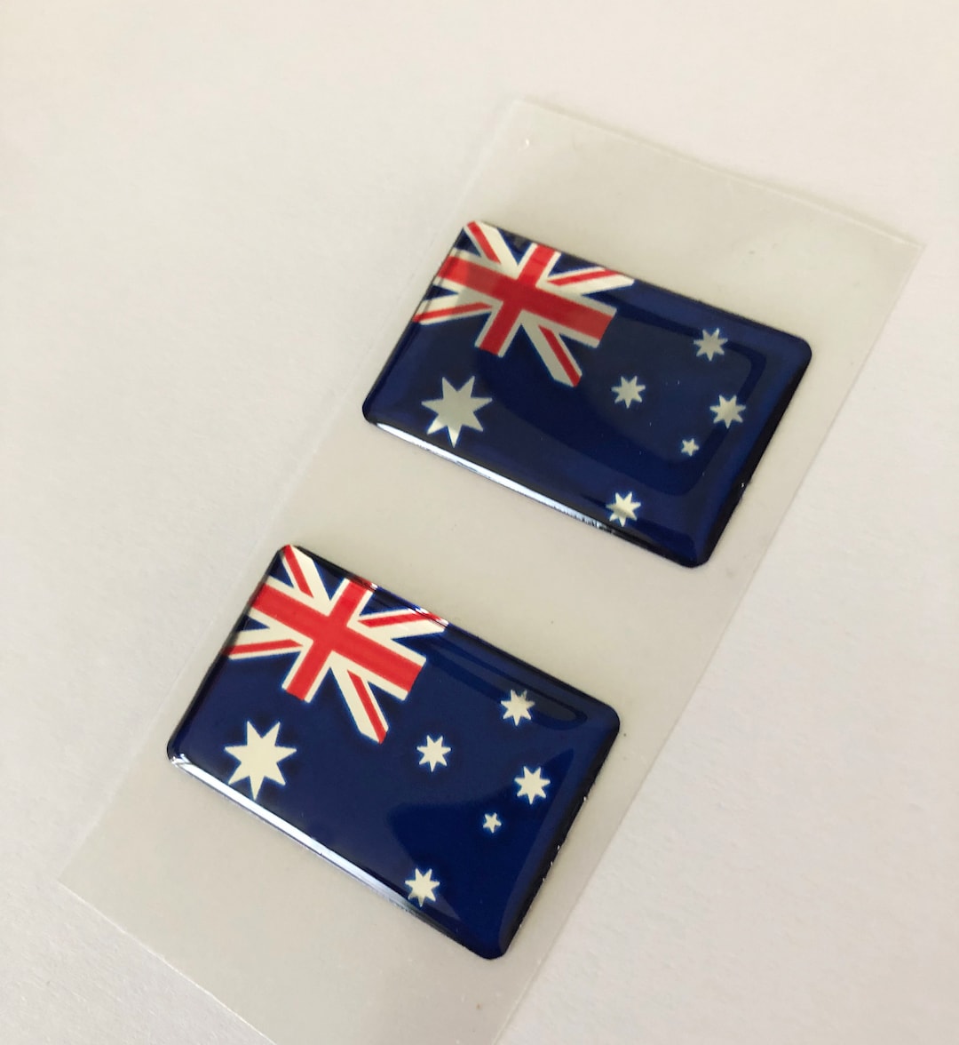 Australian Flag 3D Resin Stickers: Car/bike Decals (2pcs) - Etsy