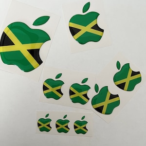 Apple Stickers (flag of Jamaica) for Iphone, Macbook, Ipad, Imac or Any ...