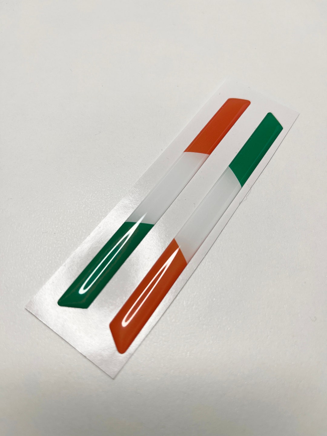 2 Pcs X Irish Flag Stickers 97x8 Mm Flag Decal 3D Resin Domed Ireland ...