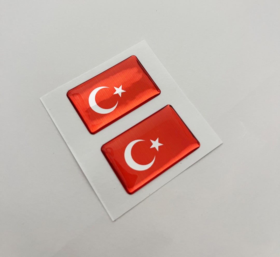 Turkish Flag 3D Gel Stickers, Car Bike Decals (set of 2) - Etsy
