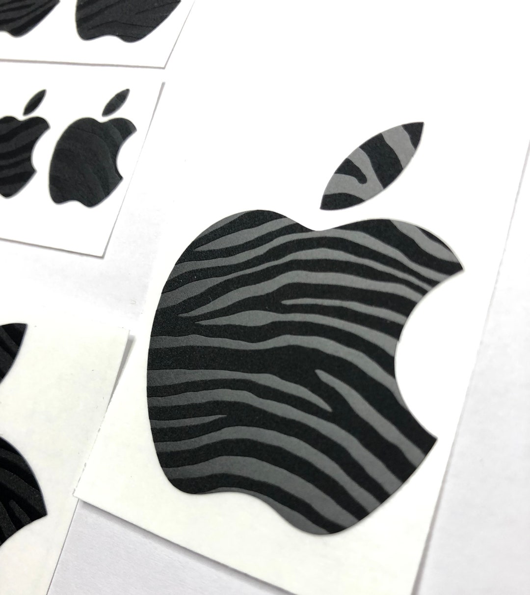 Black Texture Apple Logo Sticker: Vinyl Decal for Macbook, Iphone, iPad ...