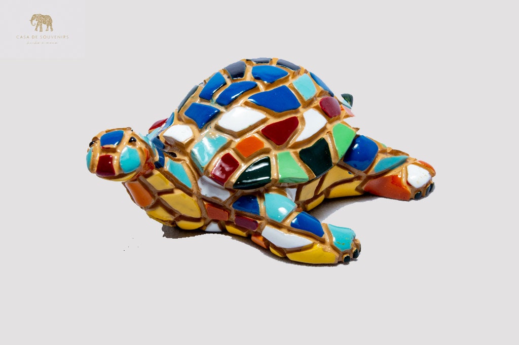 Mosaic Turtle Statue Made With Marble Dust and With Enamel. - Etsy