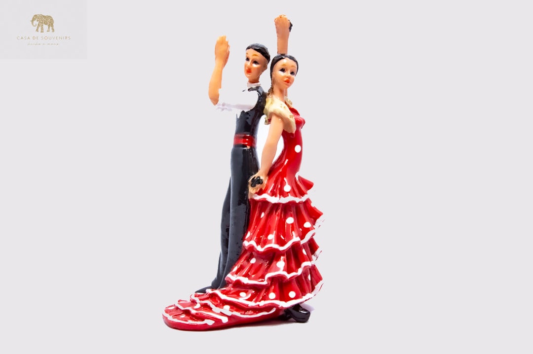 Flamenco Couple Mosaic Spanish Dancer Statue Made With Marble Dust and ...
