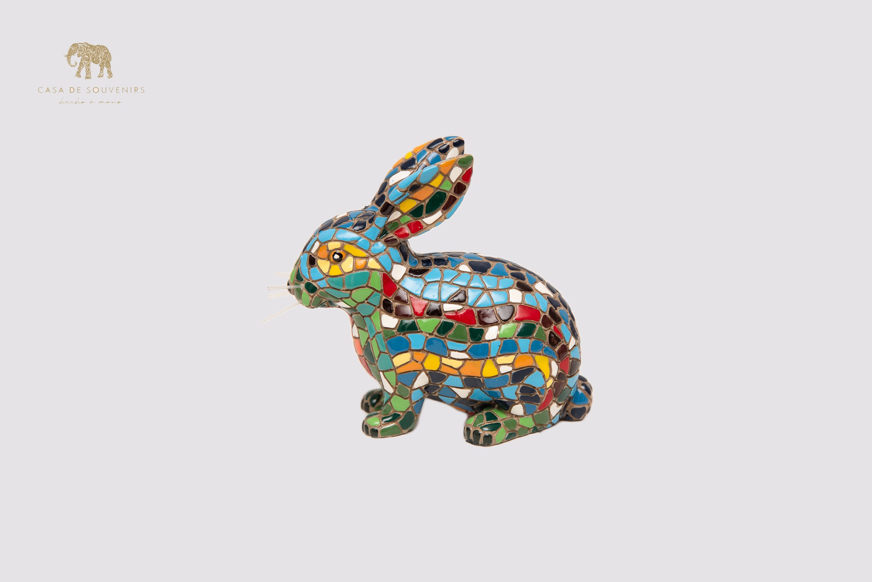 Mix Colors Mosaic Rabbit Statue Made With Marble Dust and With Enamel ...