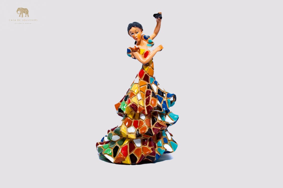 Mosaic Spanish Flamenco Dancer With Castanets Statue Made With Marble ...