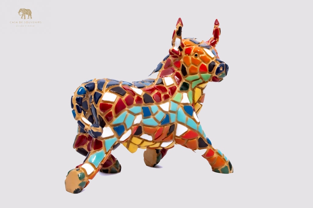Mosaic Bull Statue Made With Marble Dust and With Enamel. It's the Best ...