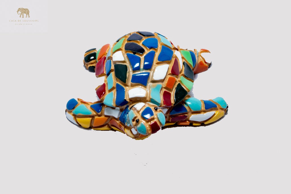 Mosaic Turtle Statue Made With Marble Dust and With Enamel. - Etsy