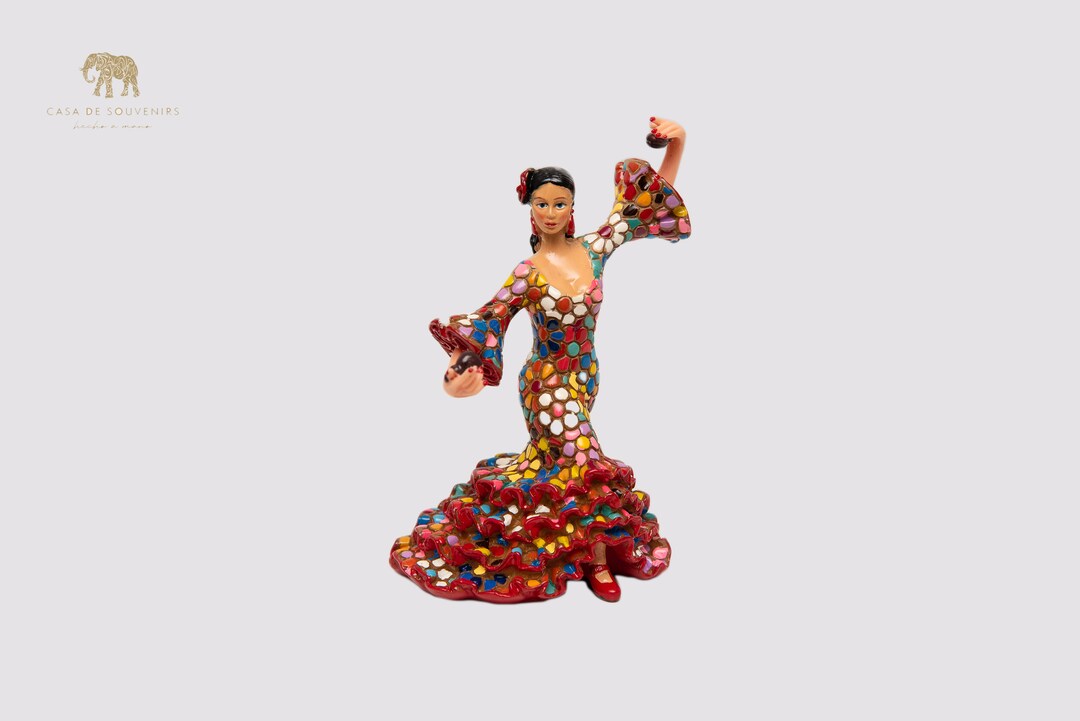 Flower Flamenco Dancer Statue Made With Marble Dust and With Enamel. It ...