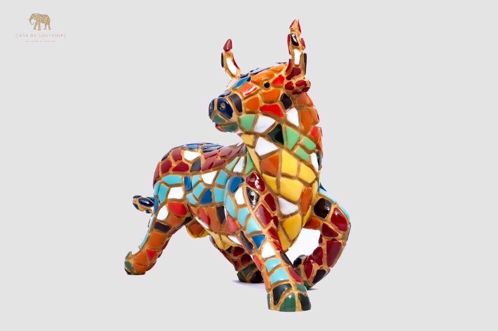 Mosaic Bull Statue Made With Marble Dust and With Enamel. It's the Best ...