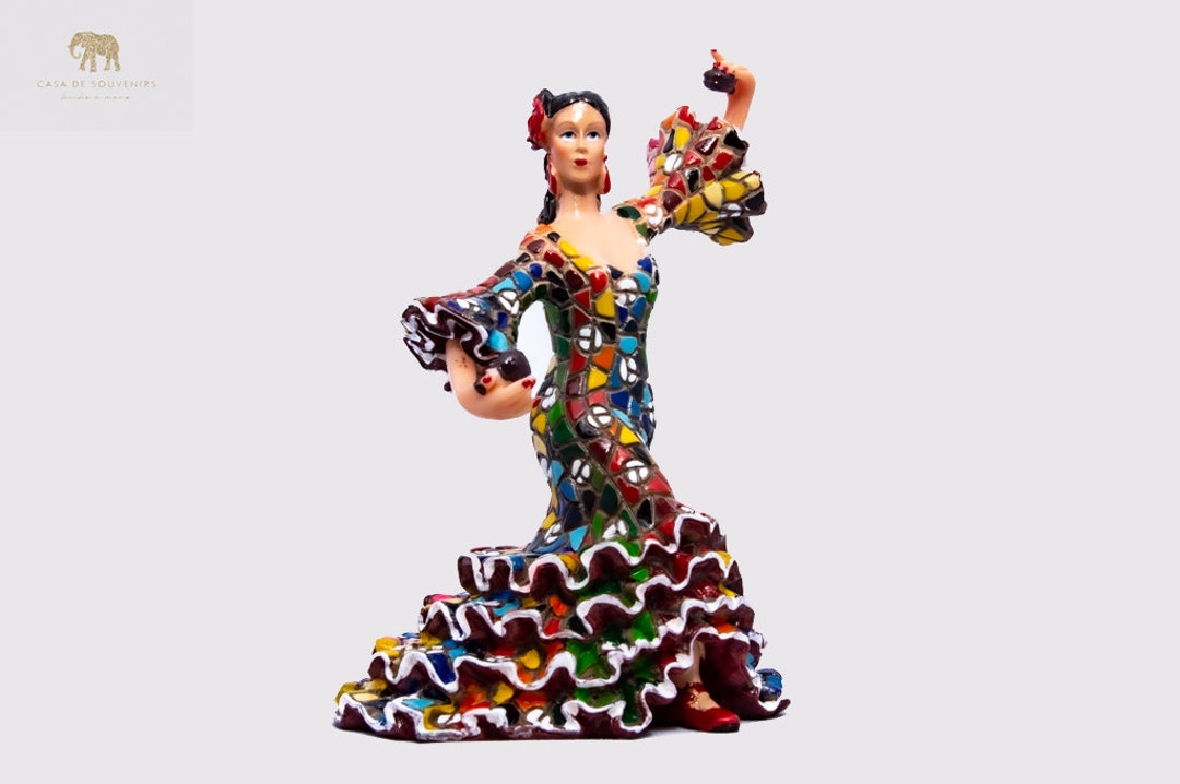 Mosaic Spanish Flamenco Dancer Statue Made With Marble Dust and With ...