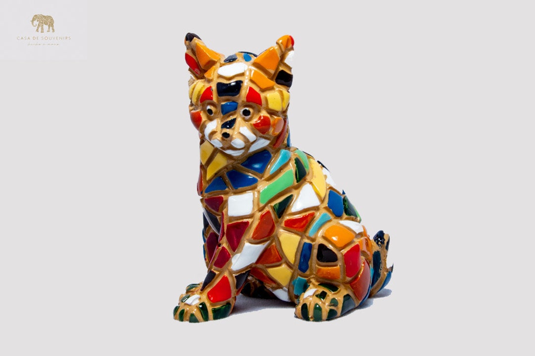 Mosaic Cat Statue Made With Marble Dust and With Enamel. It's the Best ...