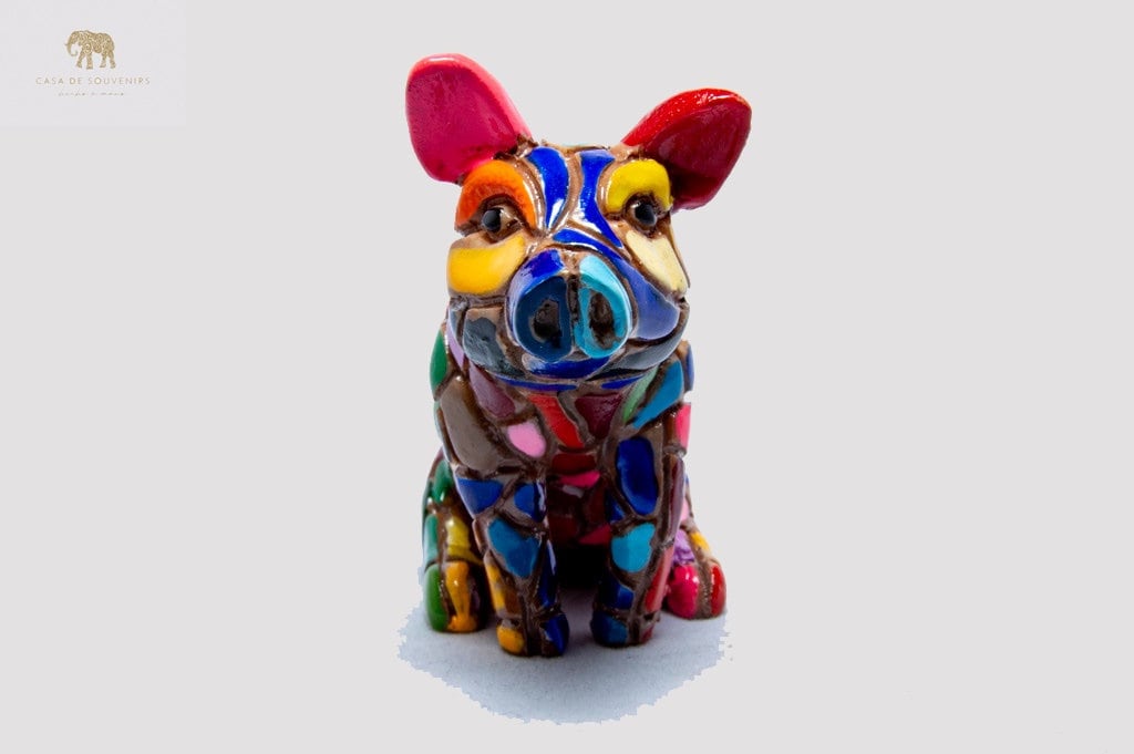 Red and Blue Pig Pig Figurine Pig Statue Decorative Pig - Etsy