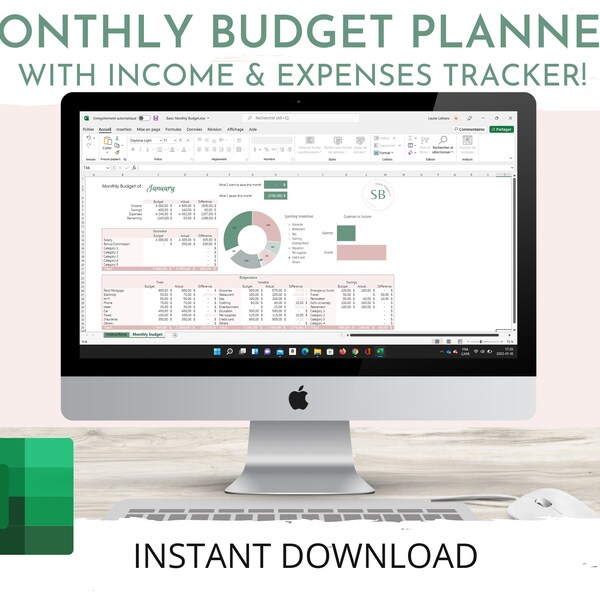 Monthly Budget Transaction - Etsy