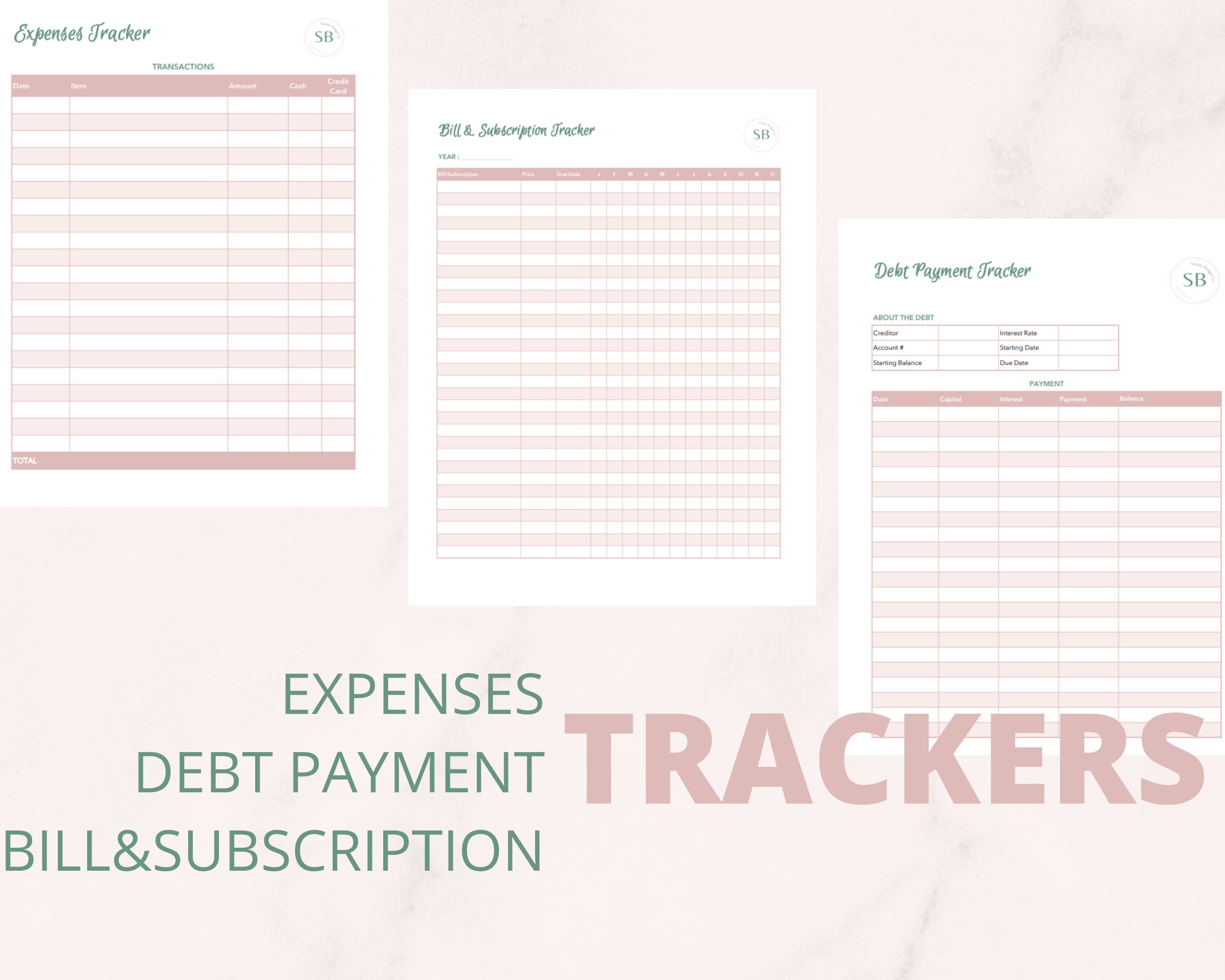 Printable Finance Planner Budget Planner Templates Monthly Budget Debt ...