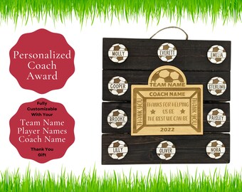 Soccer Coach Thank You Gift End of Season Award Plaque From - Etsy