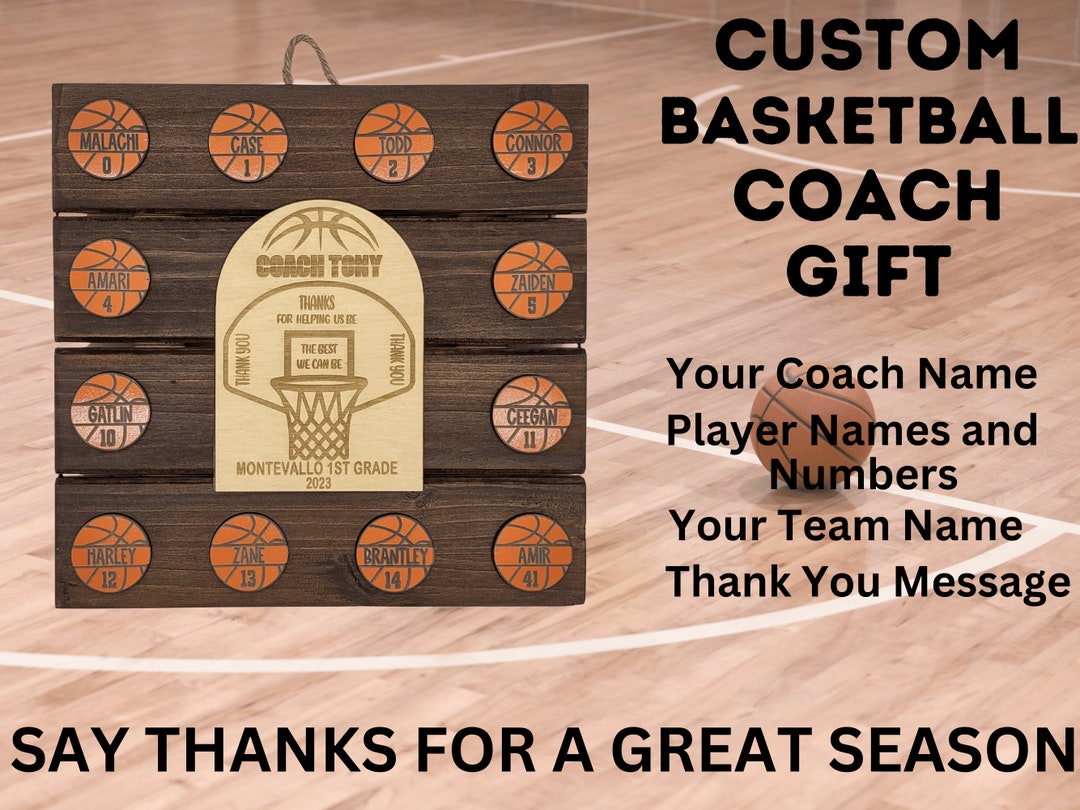Basketball Coach Gift | Thank You Gifts | Custom End of Season Award ...