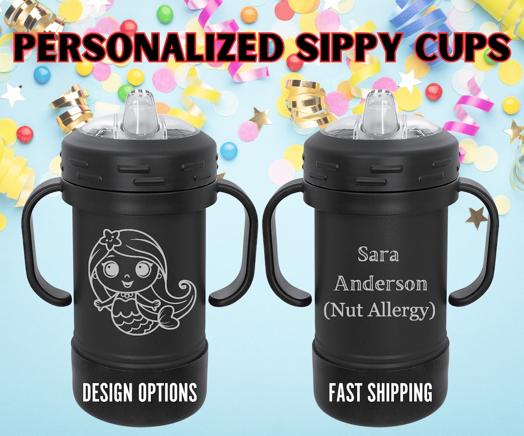 Toddler Sippy Cup With Name, Personalized Baby Tumbler, Custom Engraved ...