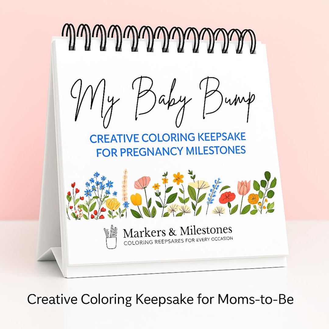 Pregnancy Coloring Book & Weekly Milestone Journal – Baby Bump Flip ...