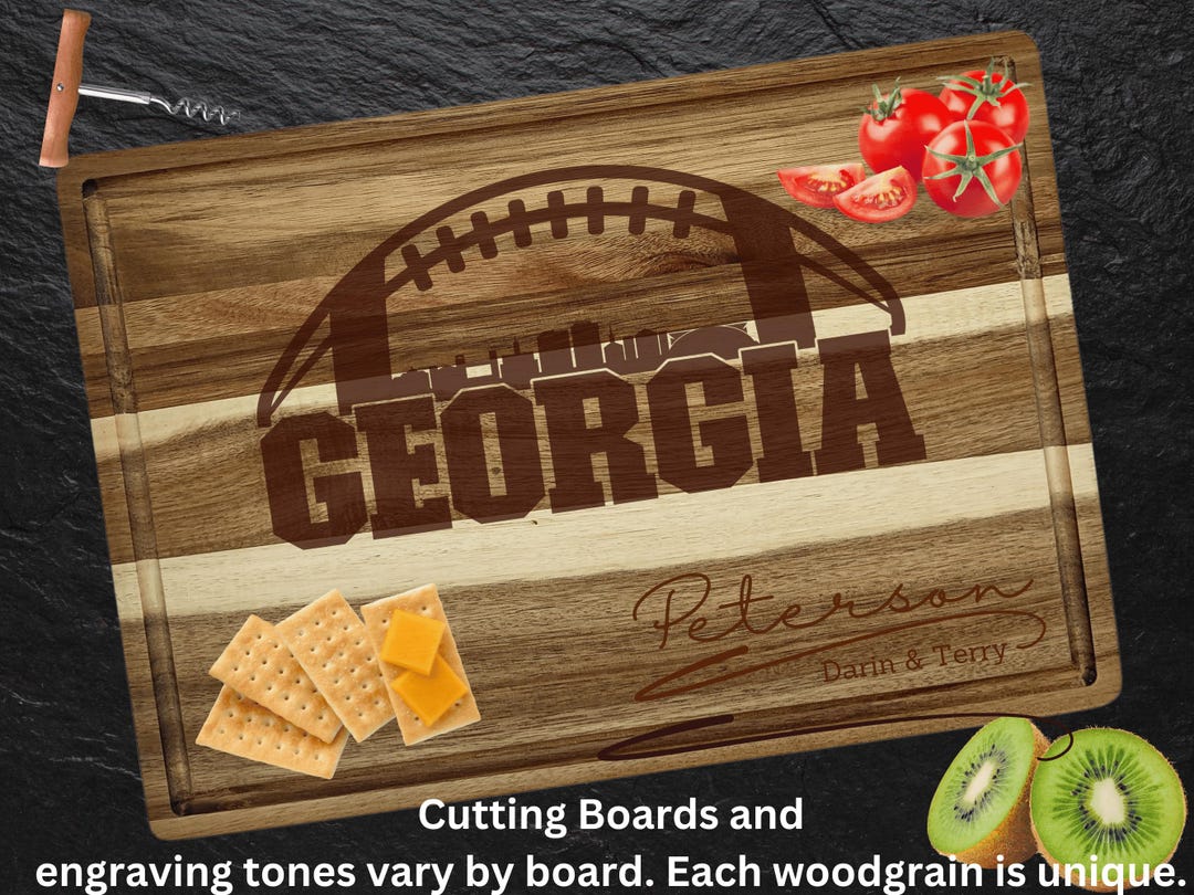 Georgia Cutting Board | Personalized Cutting Board | Football Fan Gift ...