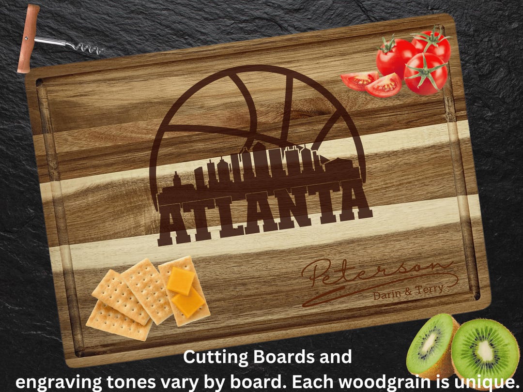Atlanta Cutting Board | Personalized Cutting Board | Basketball Fan ...