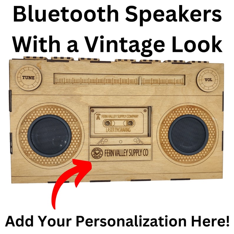 Personalized Bluetooth Speaker Vintage Boombox Speaker - Etsy