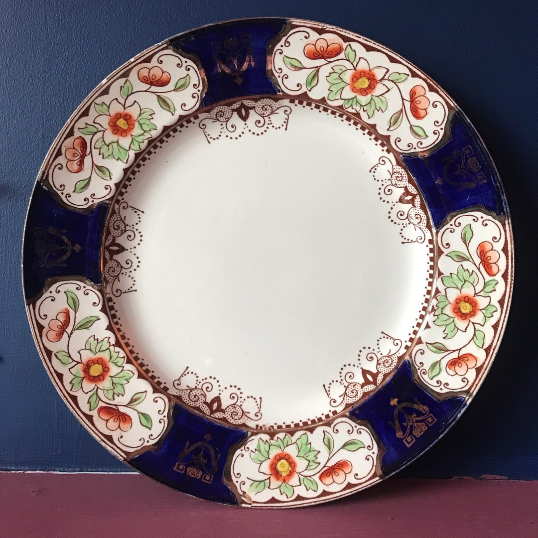 6 X Burslem Pottery Dinner Plates - Venice Design - Etsy