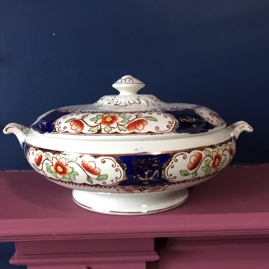 2 X Vintage/antique Burslem Pottery Serving Tureens, Venice Pattern ...