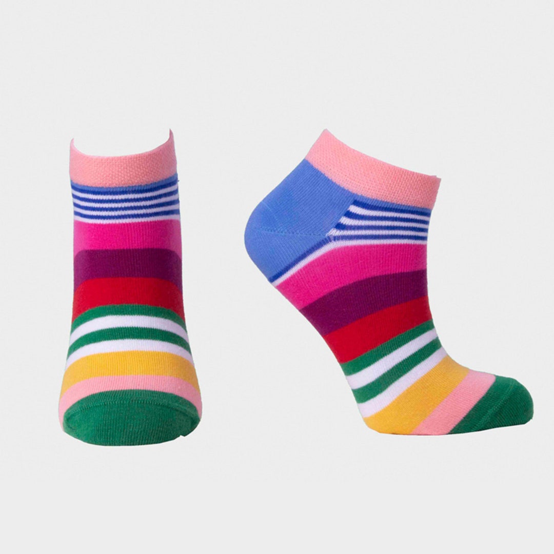 Colorful Sneaker Socks - Happy Colours - Stripes - Colours - Funny ...