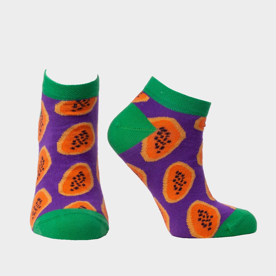 Colorful Sneaker Socks - Fruit - Passion Fruit - Colorful Socks - Gift ...