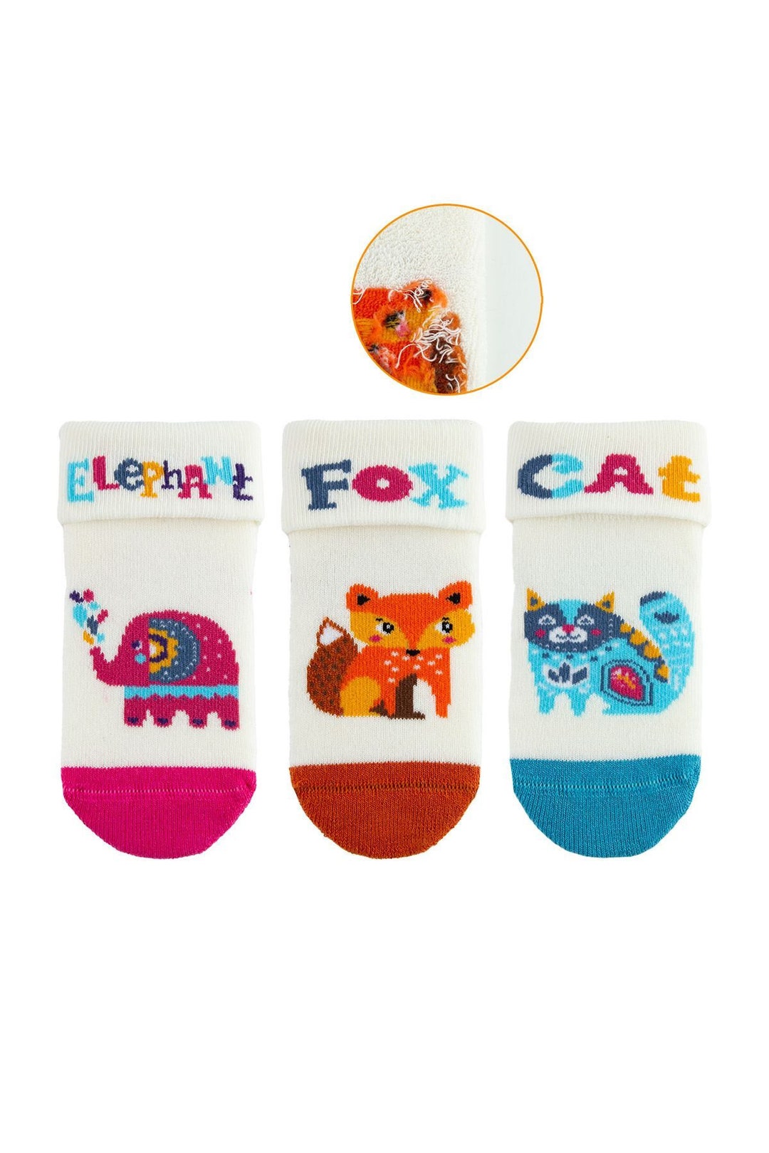 Baby Socks - Colorful Animals - ABS - Non-slip Socks - Anti-slip ...