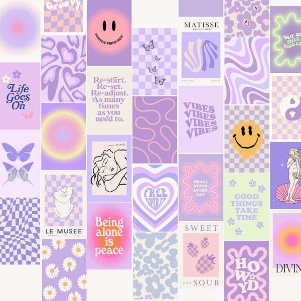Purple Wall Collage - Etsy