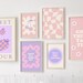 Purple Pink Danish Pastel Poster Set Pinterest Prints Aesthetic Room Decor Funky Daisy Positive ...
