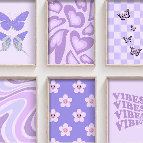 Purple Pink Danish Pastel Poster Set Pinterest Prints - Etsy