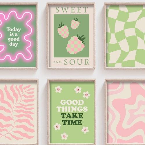 Purple Pink Danish Pastel Poster Set Pinterest Prints - Etsy