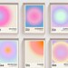 Angel Number Poster Set of 6 Trendy Gradient Aura Energy - Etsy