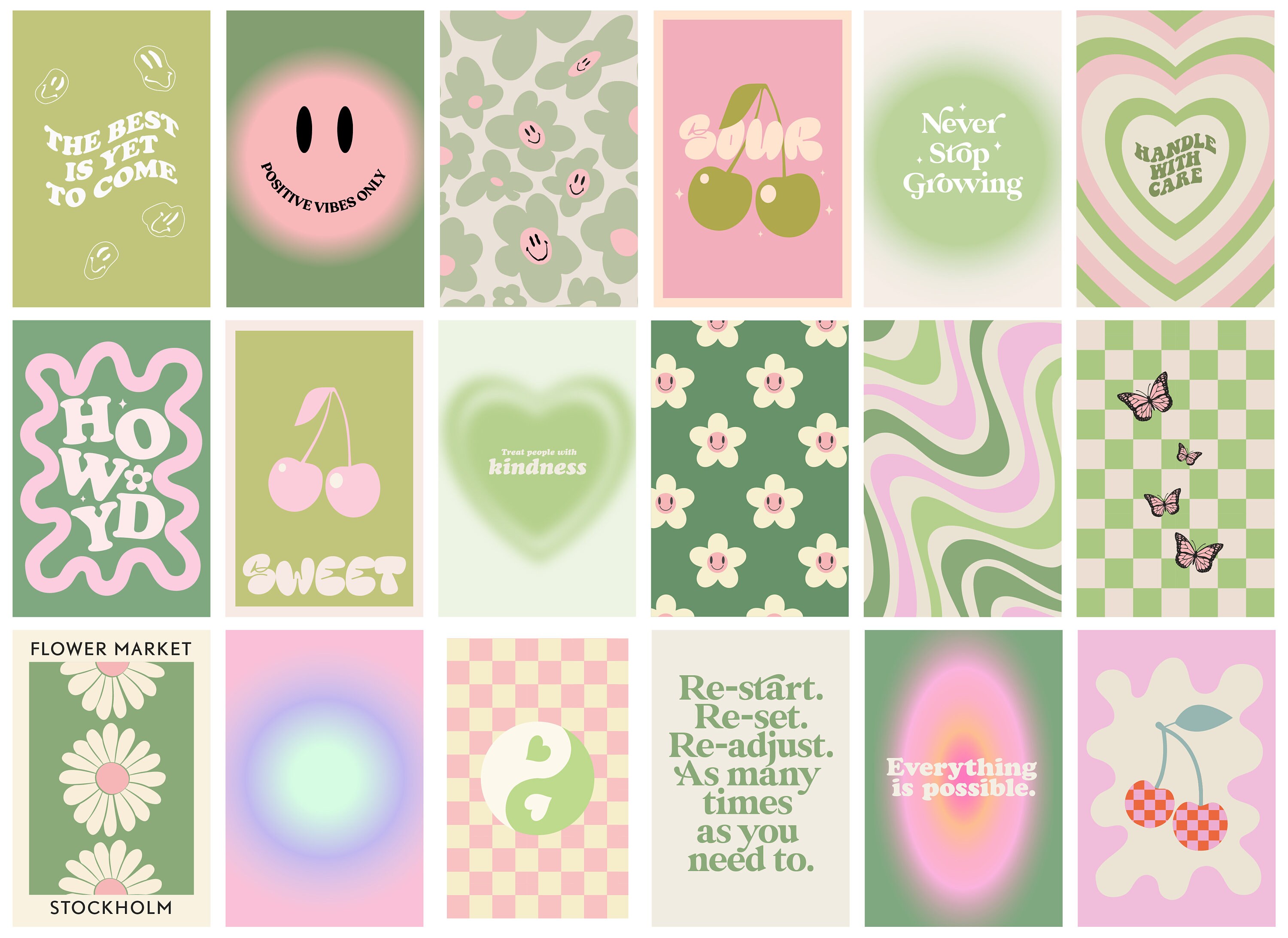 Cute Green And Pink Backgrounds