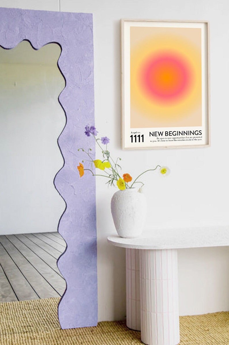 Angel Number 1111 Poster Trendy Gradient Aura Energy - Etsy