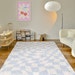Funky Checkered Rug in Pastel Blue Danish Pastel Decor Rug - Etsy