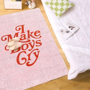 Retro Pink Aesthetic Carpet Funky Danish Pastel Decor Rug Bedroom ...