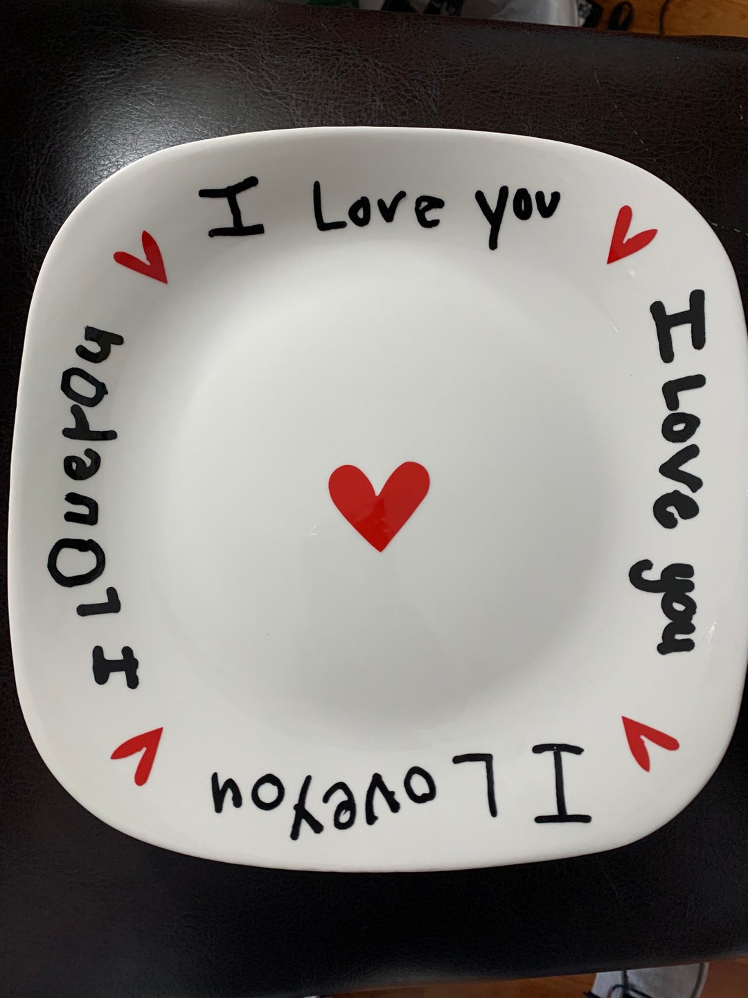 I Love You Plate Custom Made Using Your Writing - Etsy