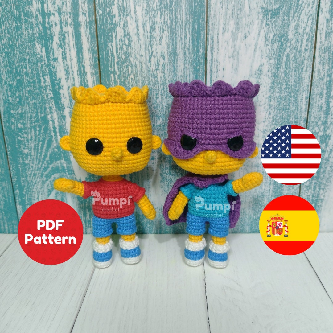ENG/ESP Bartman Pattern Amigurumi PDF - Etsy
