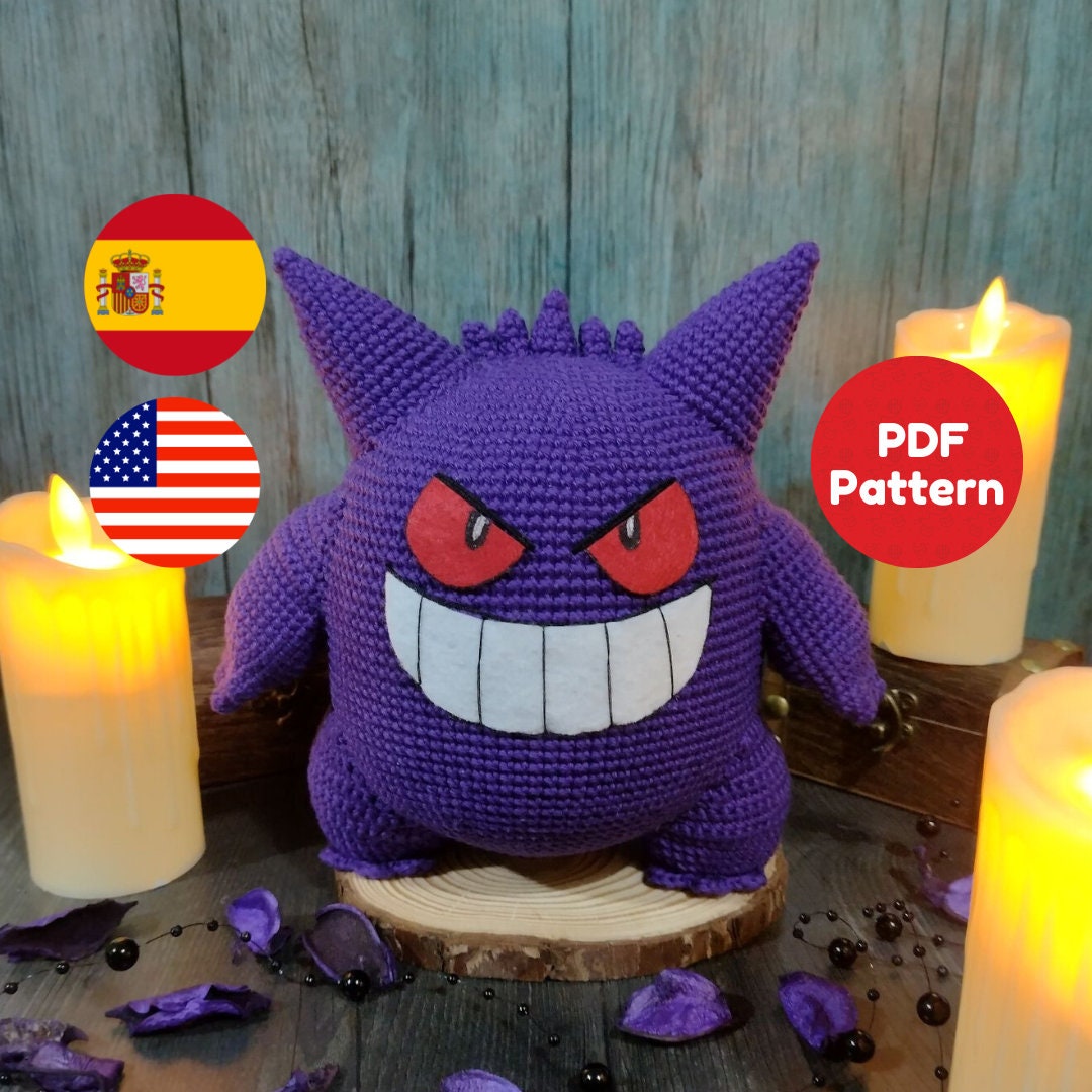 ENG/ESP Gengar Pattern Amigurumi PDF - Etsy