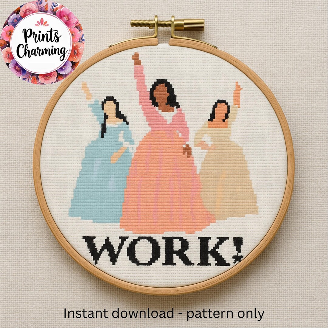 Work! Hamilton Cross Stitch Pattern - Instant Digital Download - Etsy