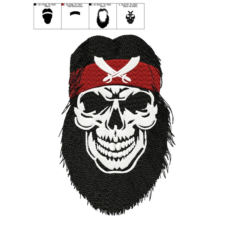 Pirate Embroidery Designsskull Pirate Embroiderymachine - Etsy