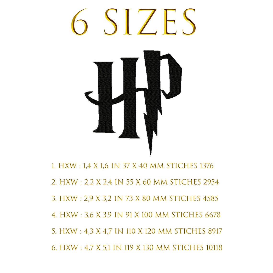 Harry Embroidery Designwizard Embroidery Designmagic HP - Etsy